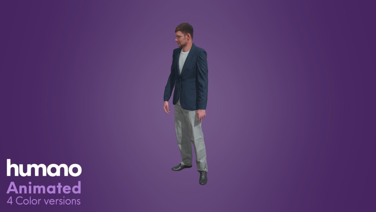 Animated Man Sitting 5672-ST1 | Fab