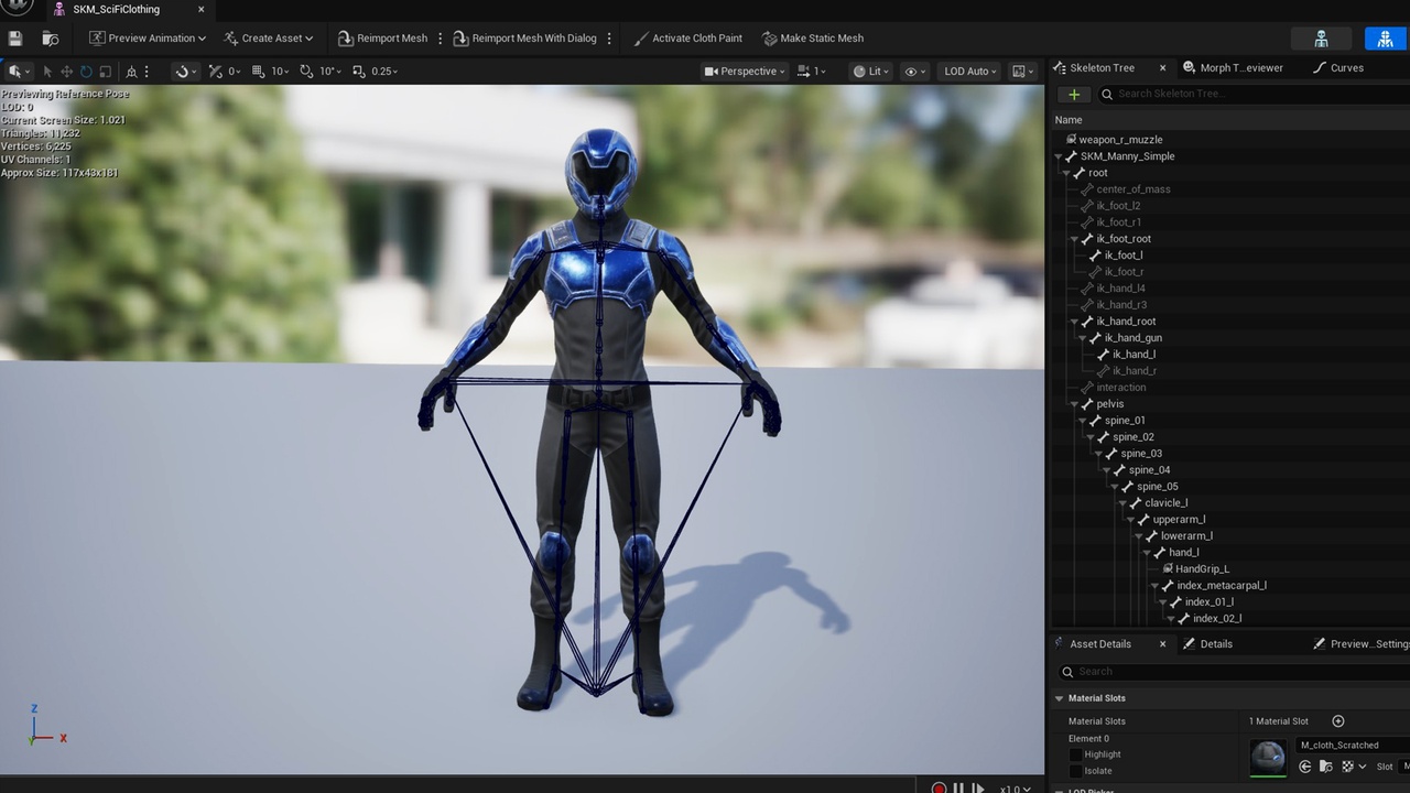 Sci-Fi Armored Character | UE5 Mannequin Rig | FBX | Fab