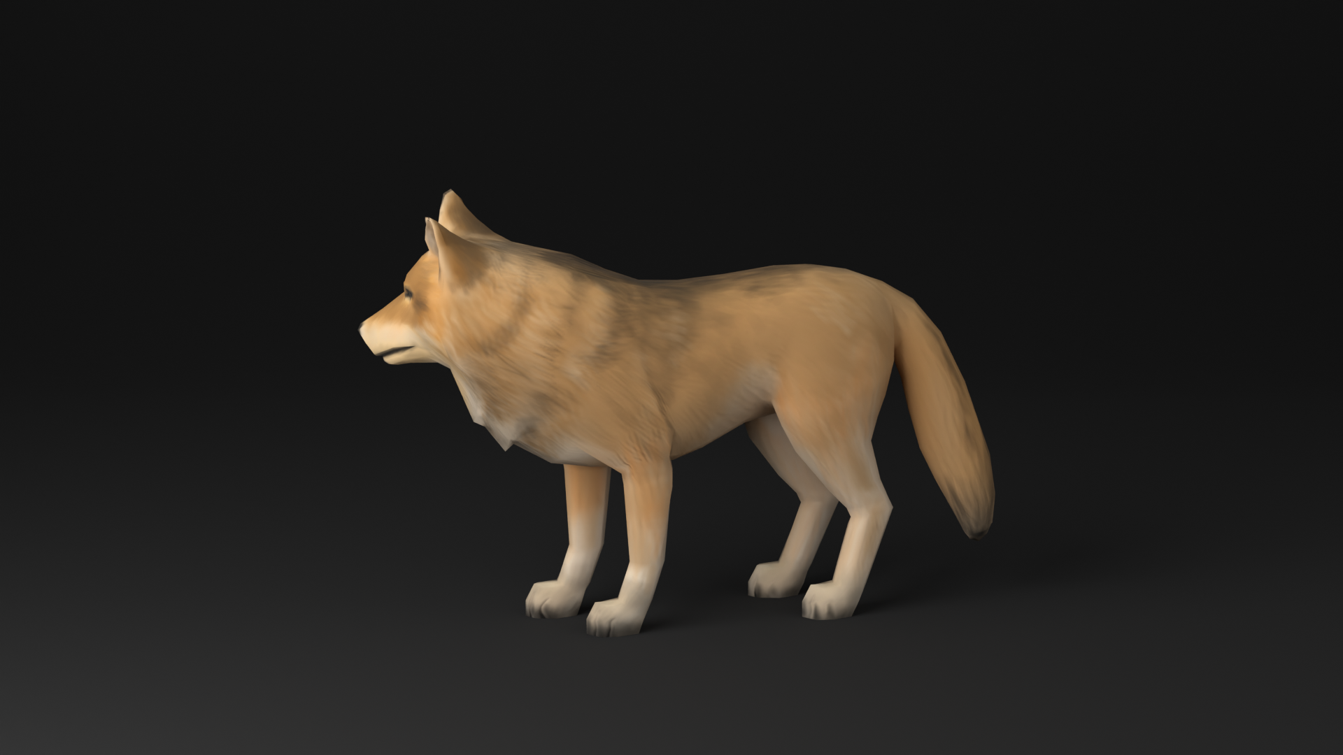 Wolf Low-poly Idle Animated | Fab