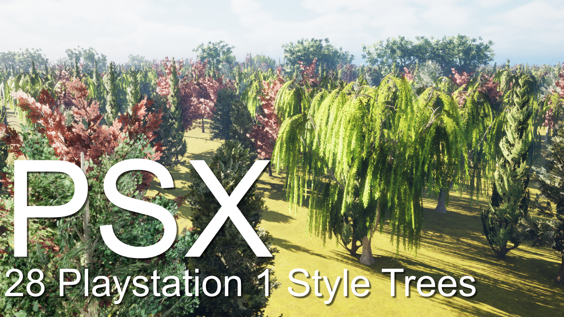 PSX/PS1 Style Tree Pack | Fab