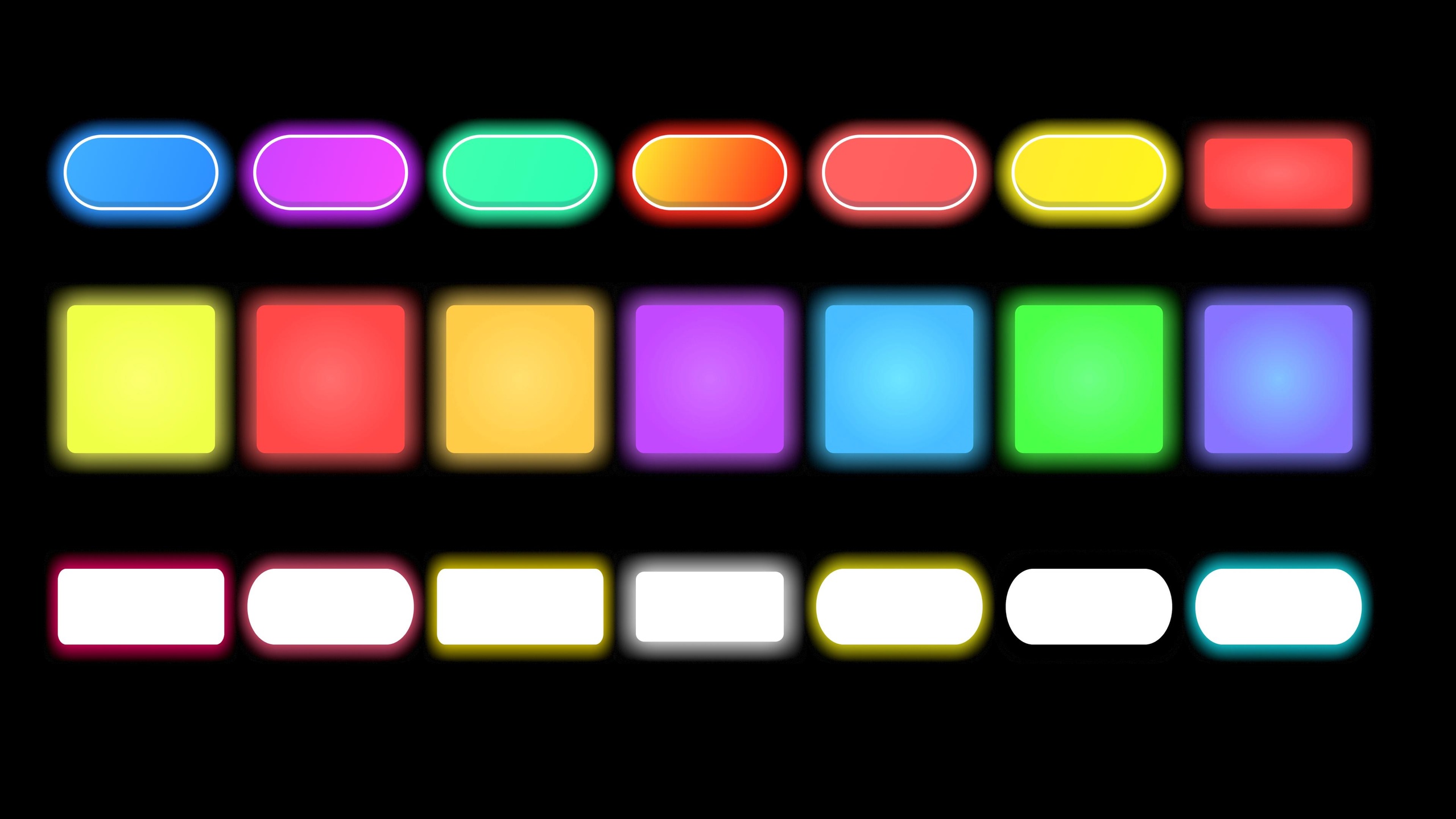 Neon Glow Buttons Pack | Fab