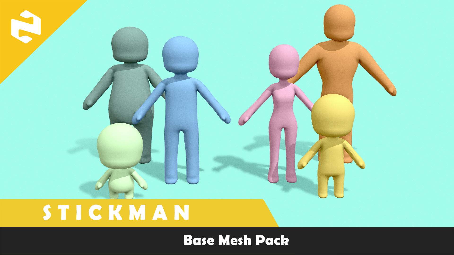 Base Mesh Pack - Stickman | Fab
