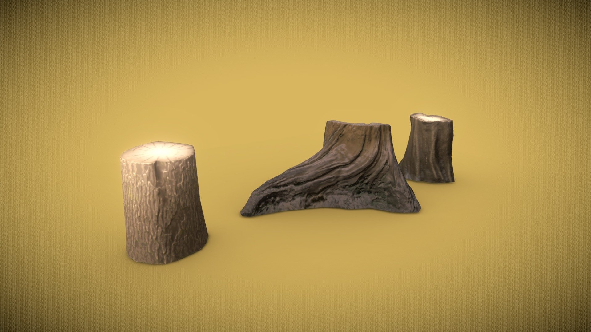 Stylized tree trunks 1 | Fab