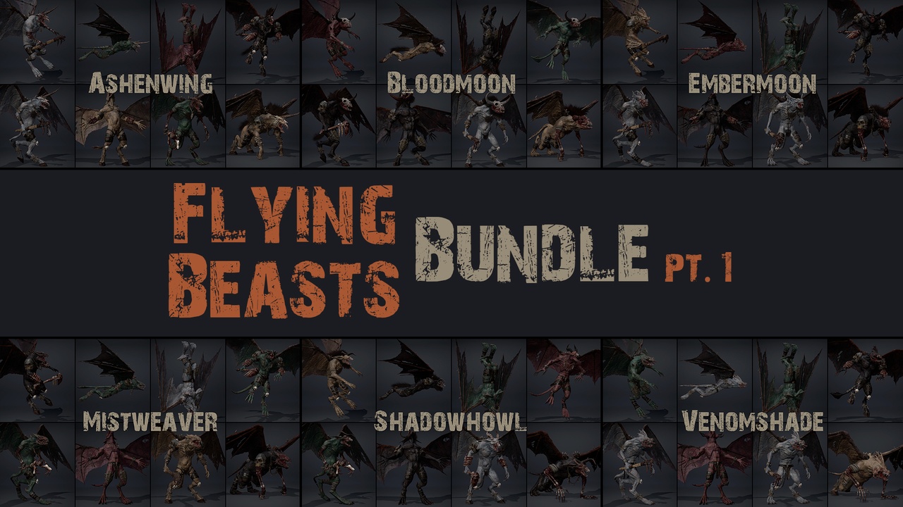Flying Beasts Bundle Pt1 | Fab
