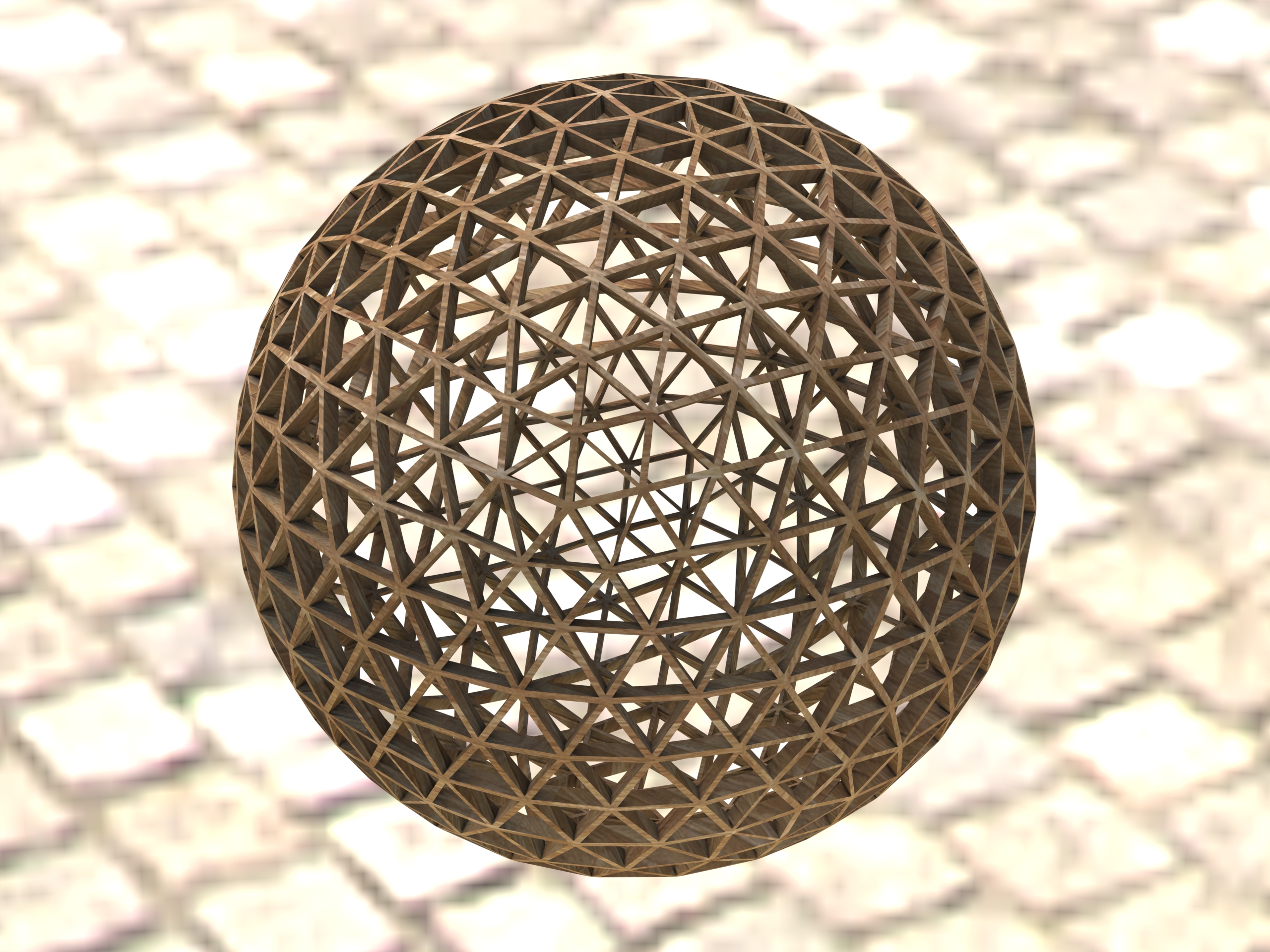 Wireframe Shape Frequency Geodesic Sphere | Fab