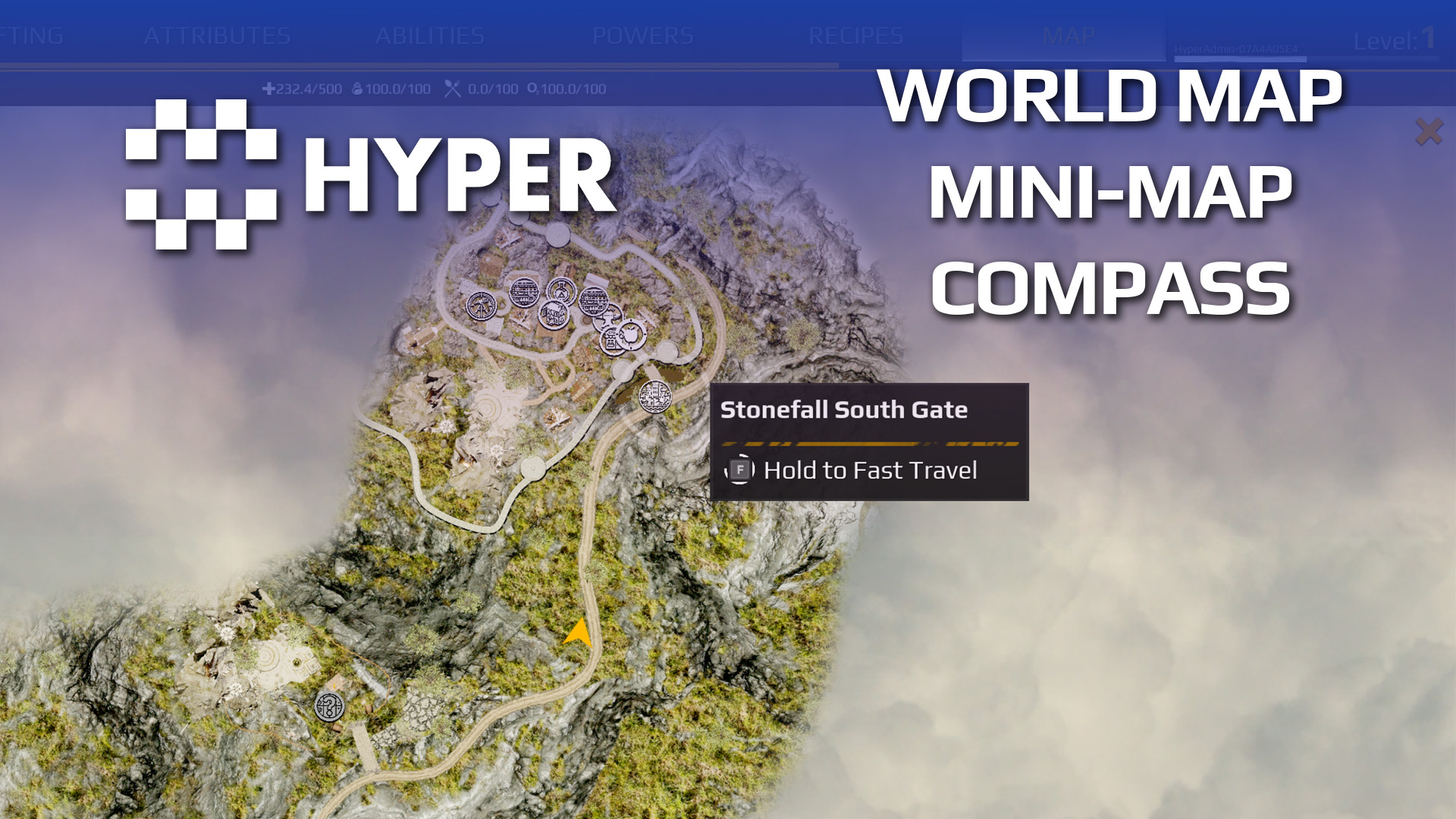 Hyper World Map, Minimap & Compass System v3