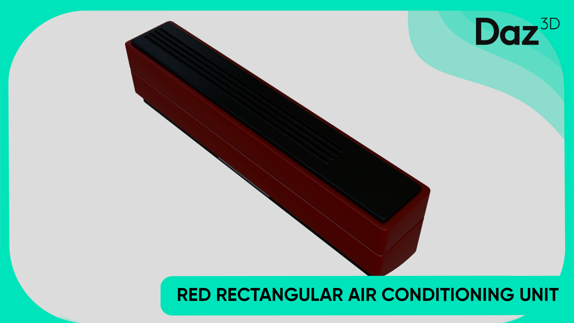 Red Rectangular Air Conditioning Unit | Fab