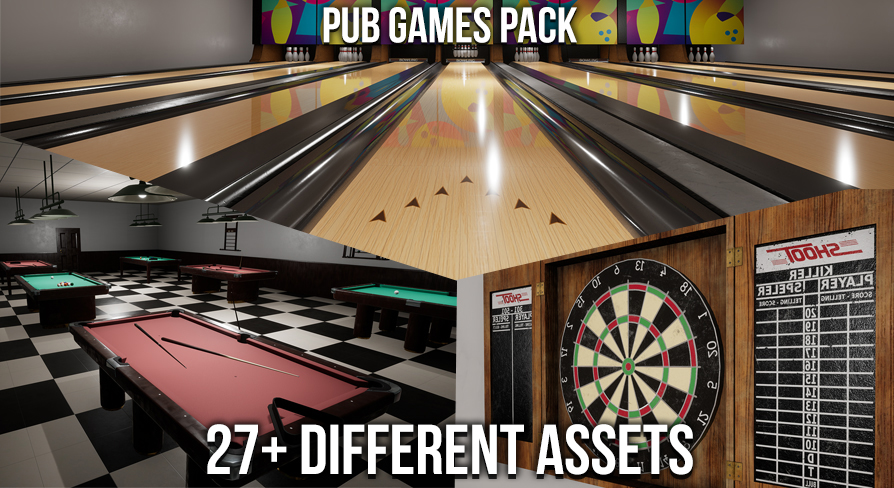 Bowling, Pool & Darts - Pub Games Pack | Fab