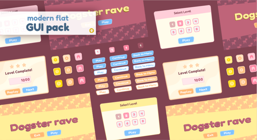 Modern Flat GUI Pack | Fab