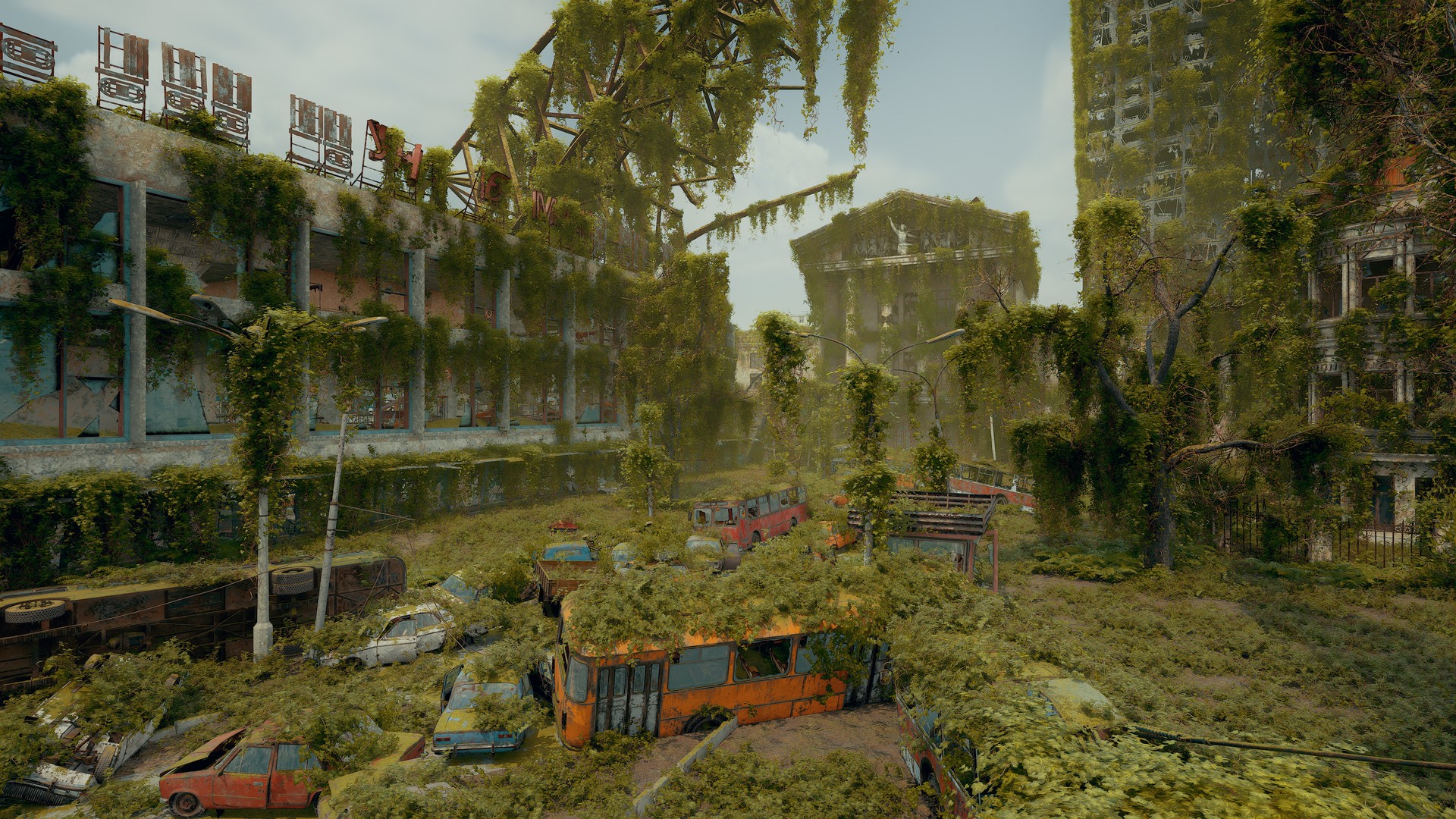 Overgrown Post Apocalyptic Landscape