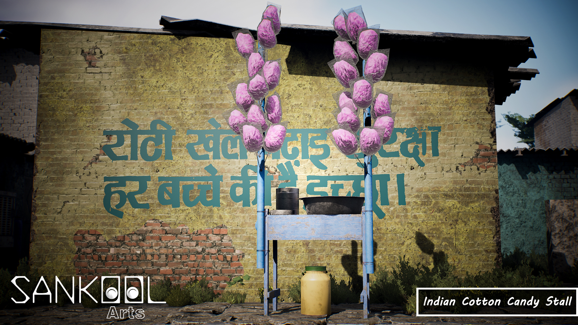Indian Cotton Candy Stall - Indian Gameready Asset Pack (Unreal Engine ...