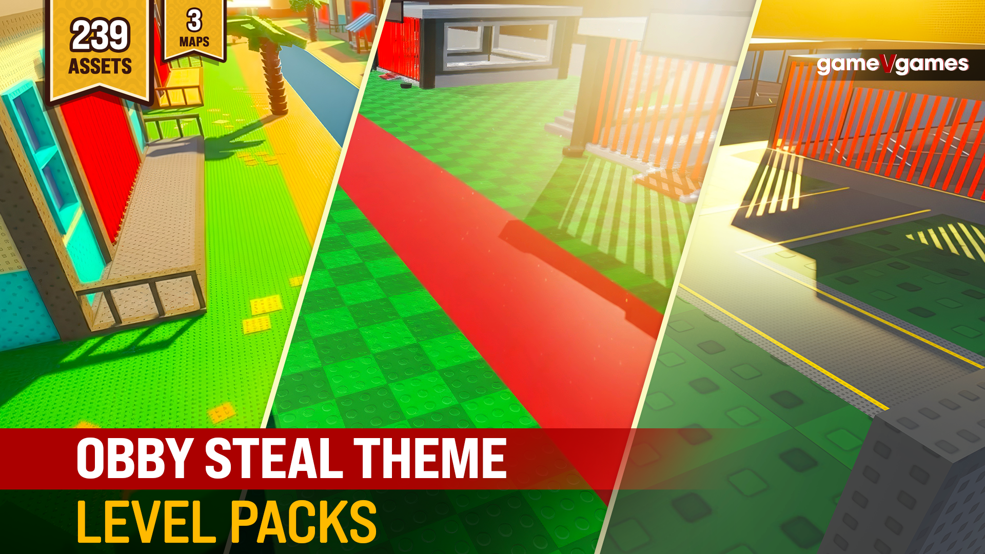 Obby Steal Theme Level Packs | Fab