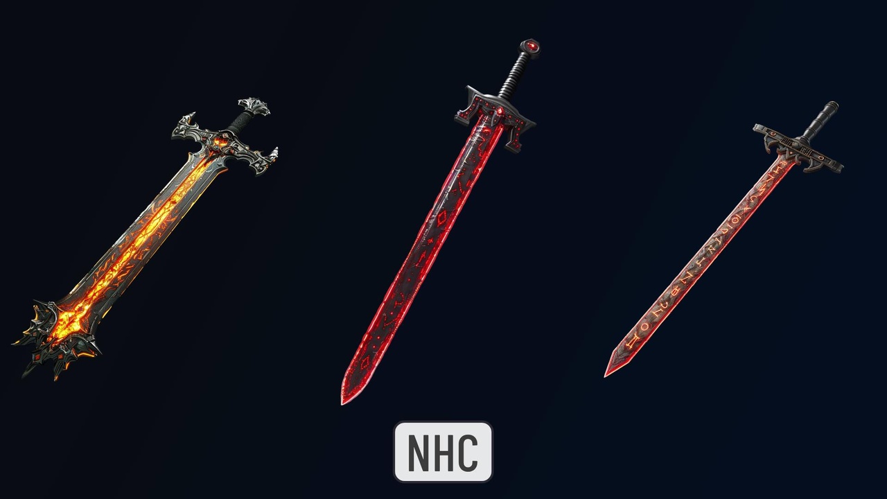 NHC - Fantasy Runic Swords | Fab