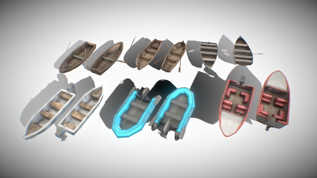 Realistic General Boats Asset Package | Fab