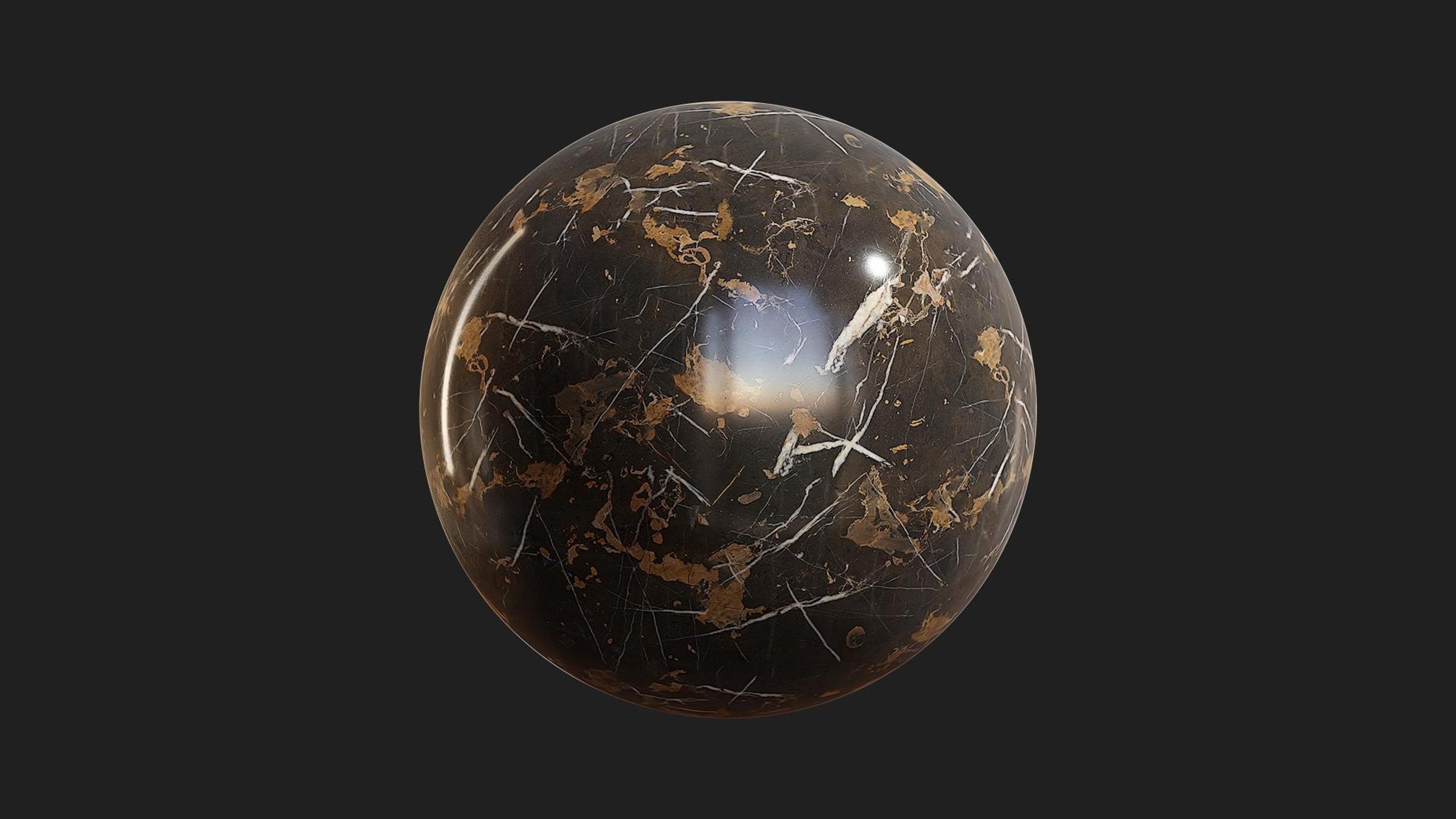 Spider Black and Gold Marble | Fab