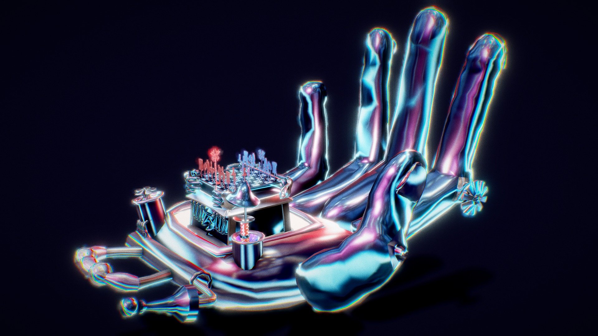 Fantastical Robot Arm | (Animated Concept Of Cipher For Chess Chest) | Fab