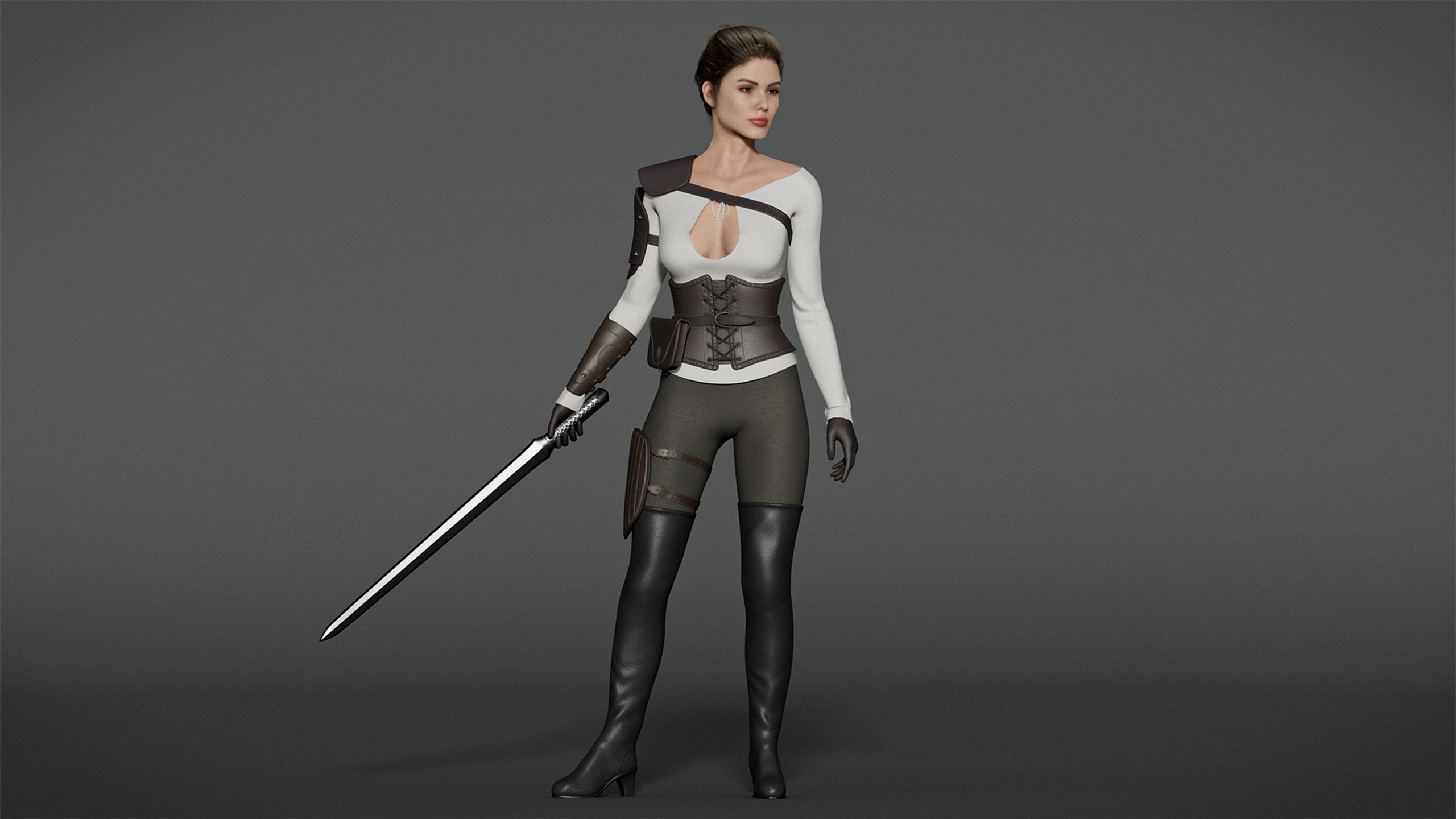 Female Warrior - Modular Character | Fab