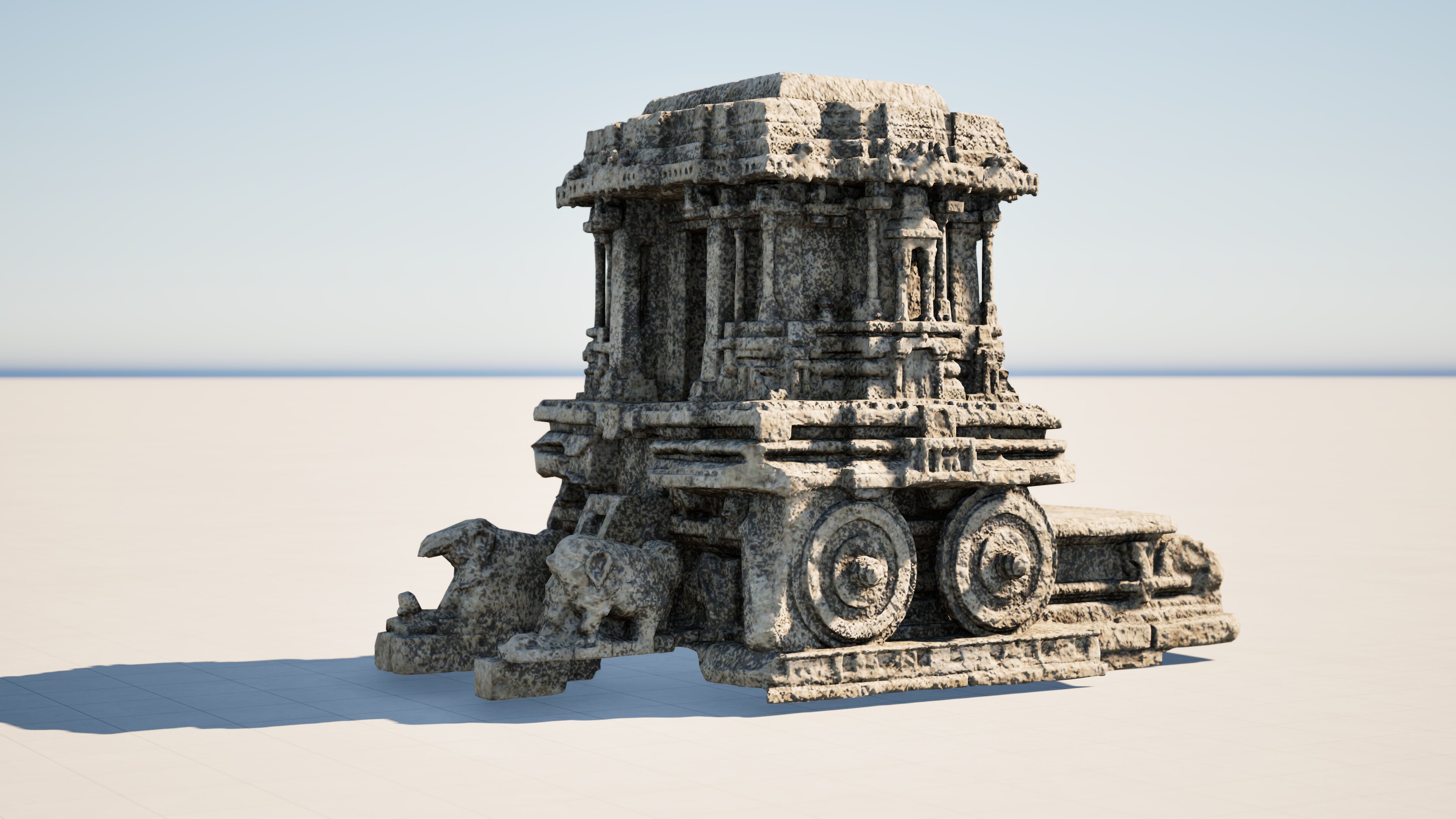 Stone Chariot - Hampi Style - Indian Temple Runis | Fab