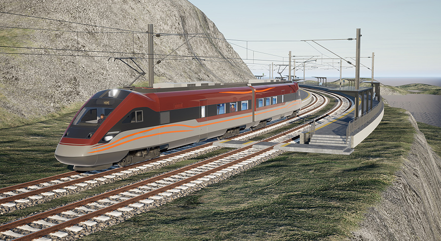 Railway System with IC Train