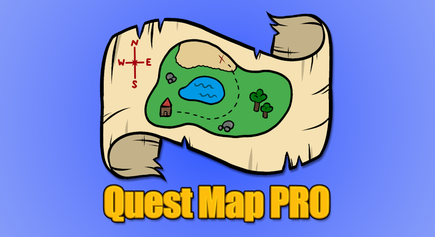 Quest Map Pro - Compass, World Map and Mini Map