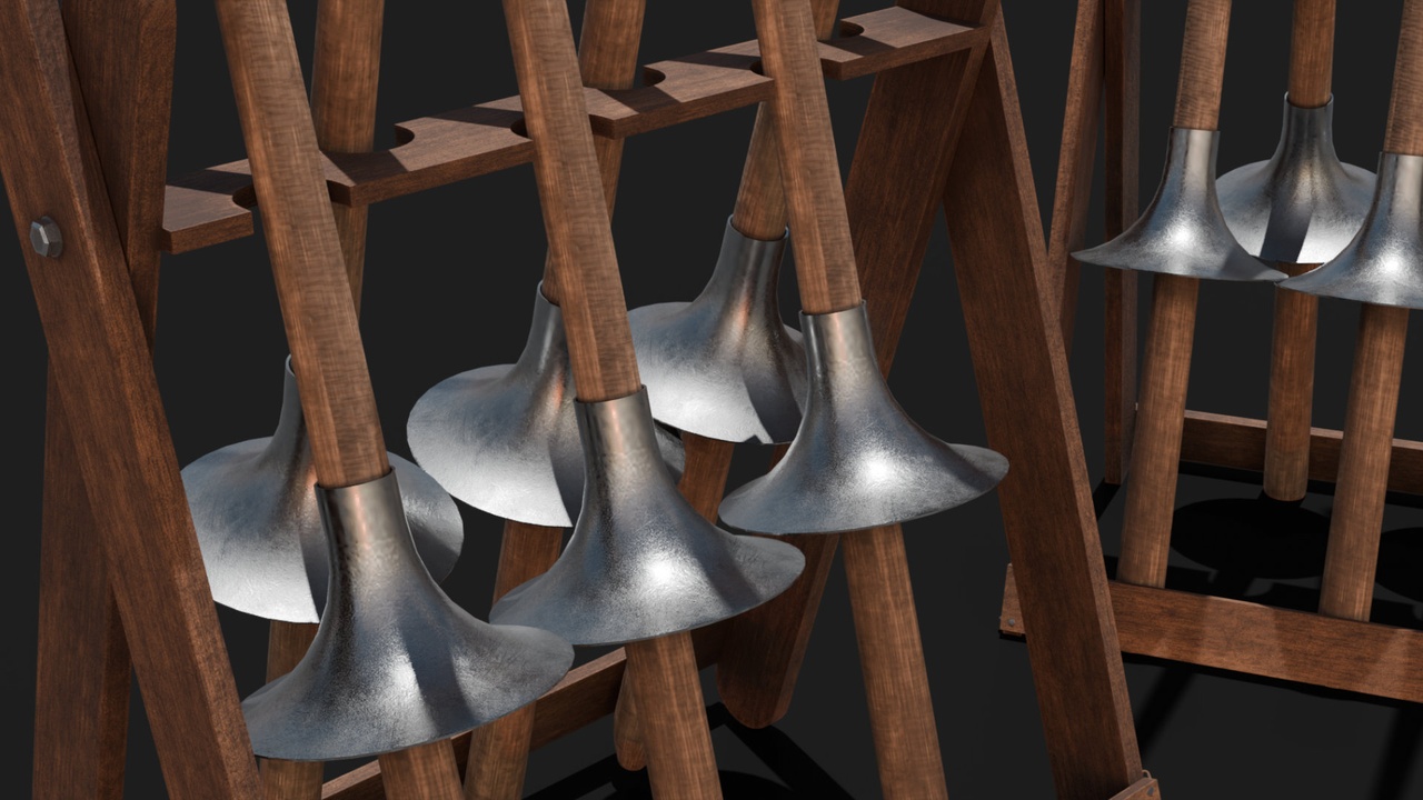 Medieval joust lance rack 3d model asset | Fab