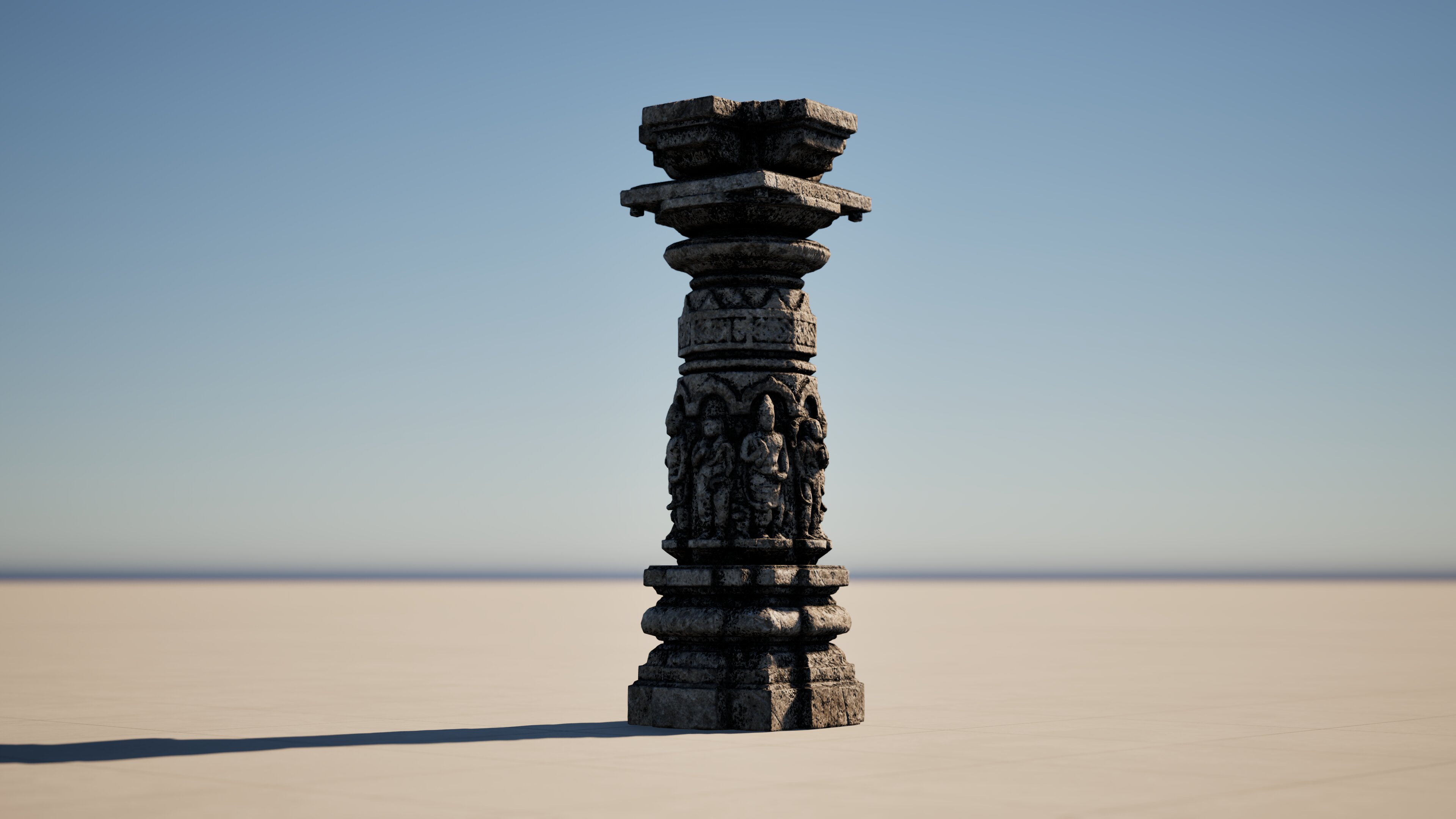 Stone Pillar - Kadamba South Indian Temple Ruins | Fab