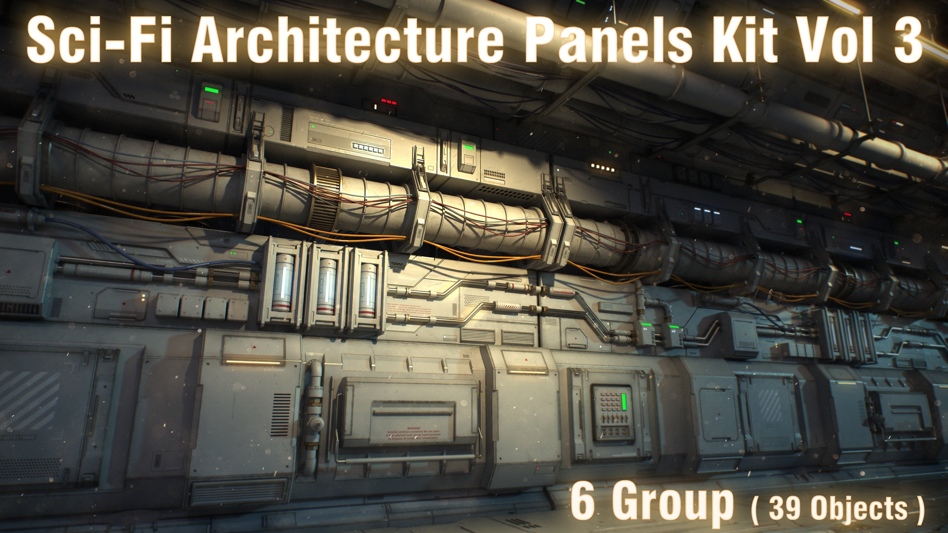 Sci-Fi Architecture Panels Kit Vol 03 Walls-PBR | Fab