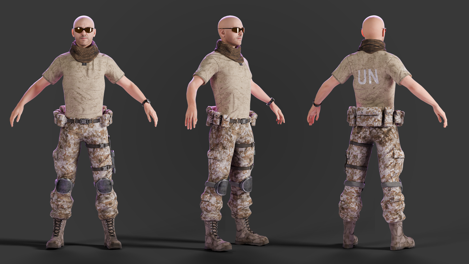 Rio UN Soldier Rigged | Fab