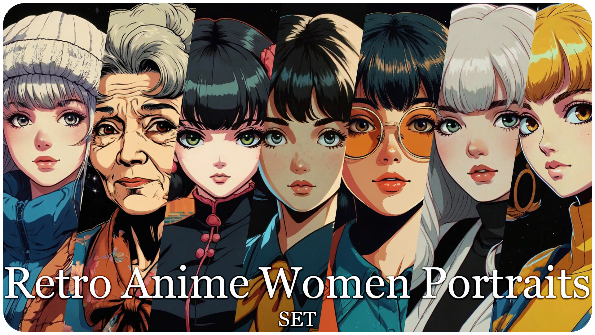 Retro Anime Women Portraits | Fab