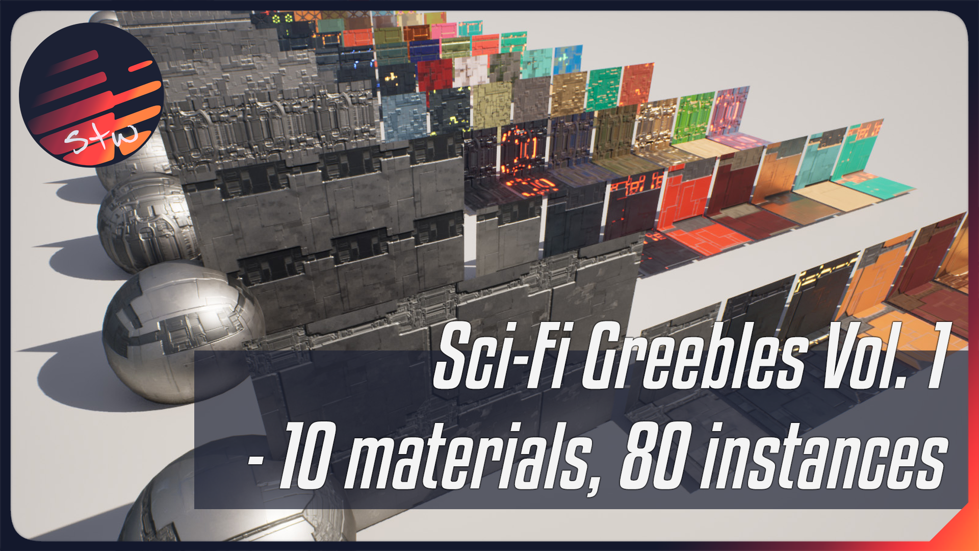 Sci-Fi Greebles Volume 1 | Fab