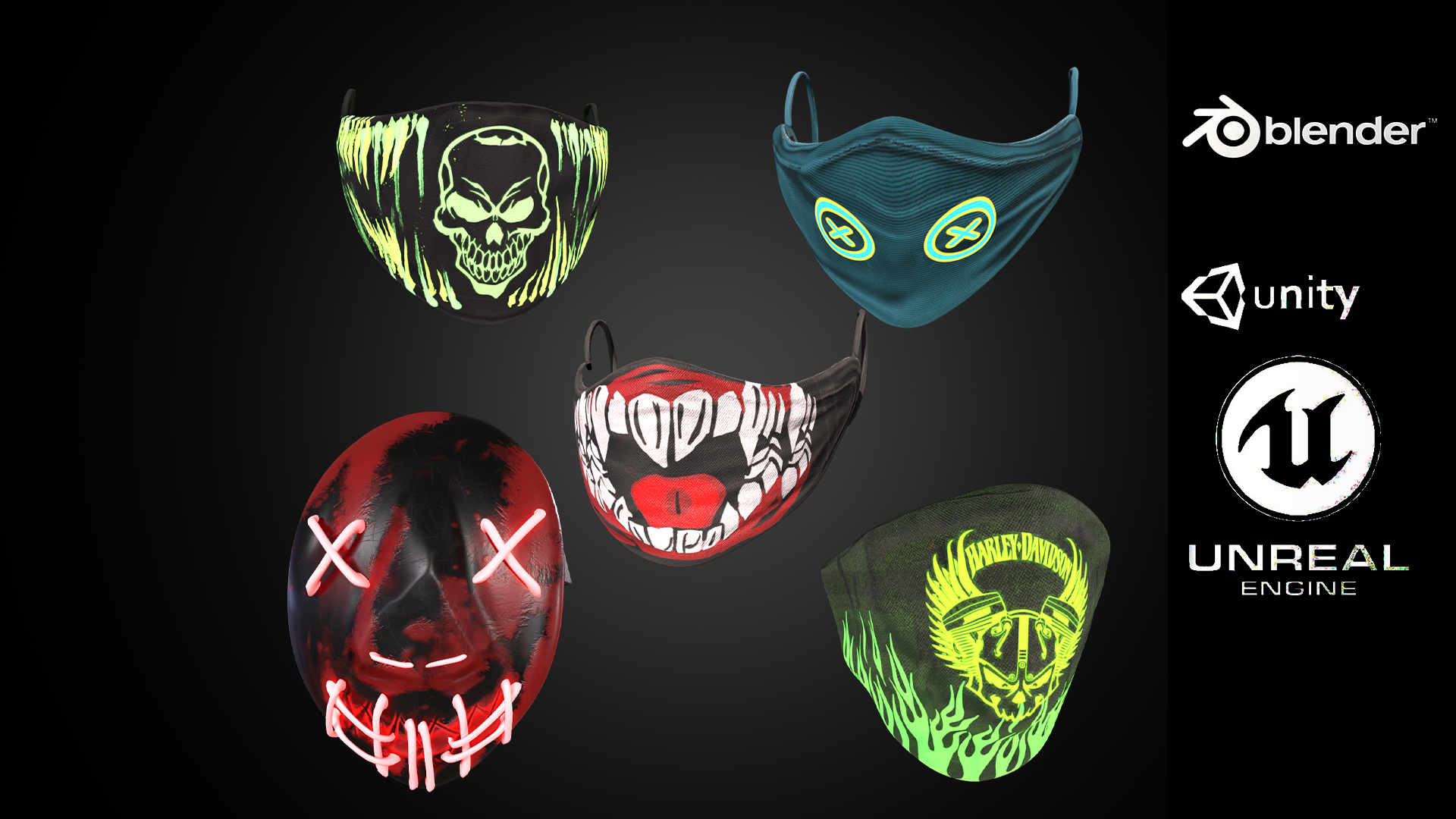 Punk Masks Pack | Fab