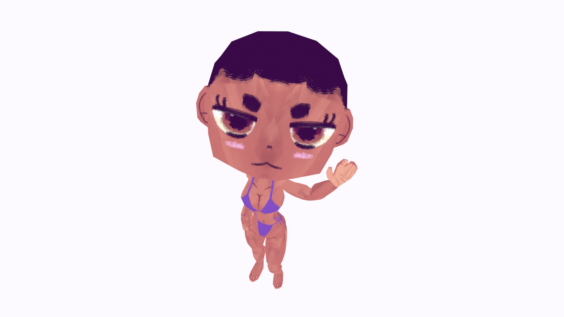 Stylized Lowpoly Female Base Model | Fab
