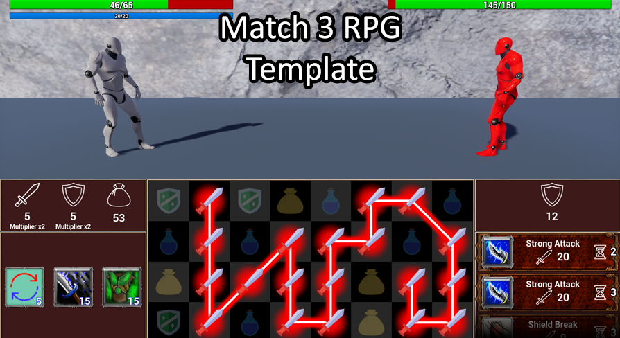Match 3 RPG Template | Fab