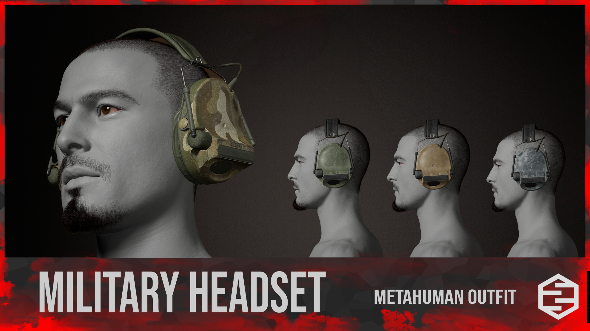 Soldier Military Headset - Outfit for MH Rigged | Fab