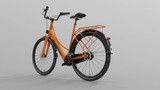 Realistic 3D Model of Orange Dutch City Electric Bicycle PBR Textured | Fab