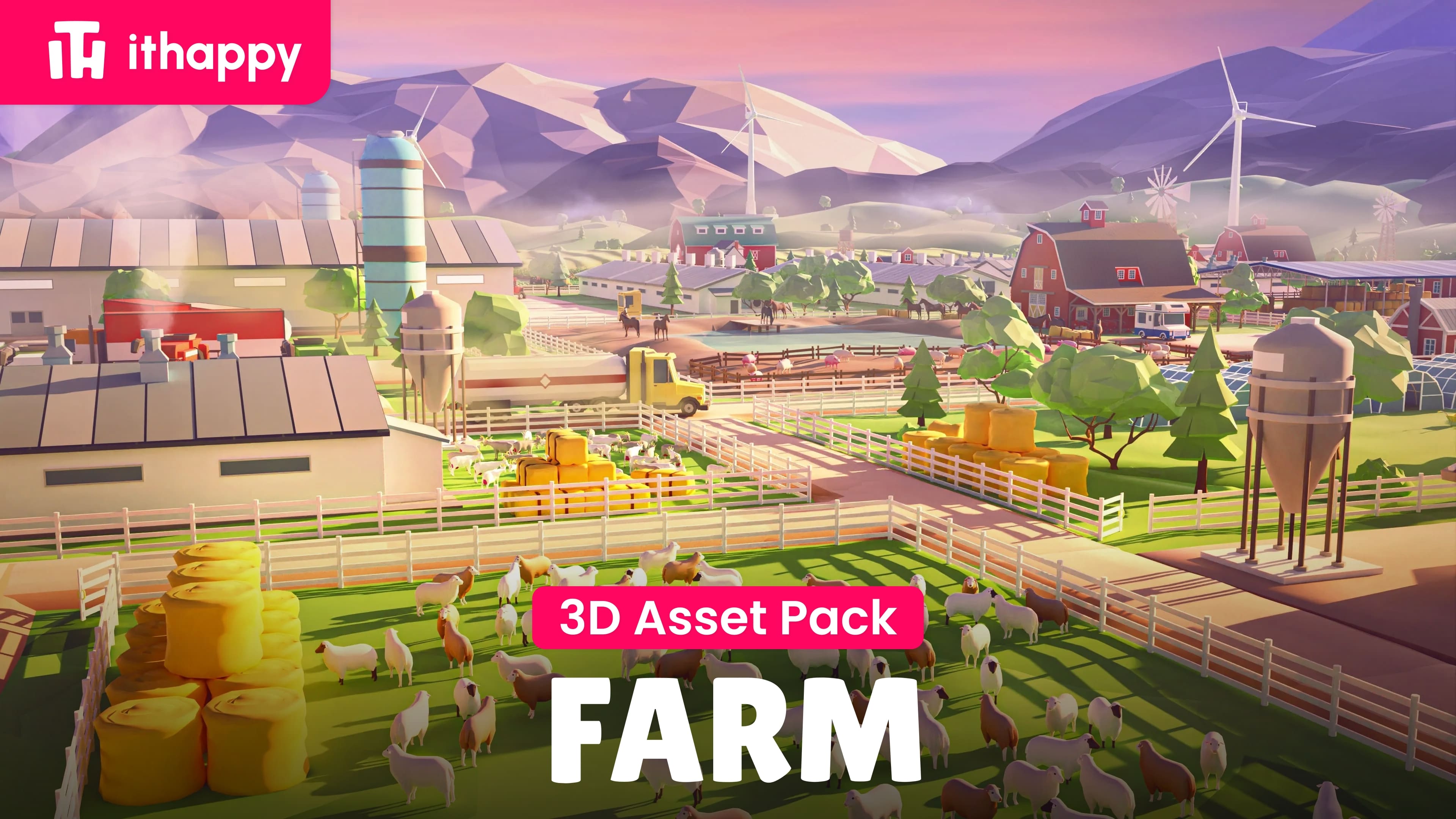 Farm - Low Poly 3D Models Pack | Fab