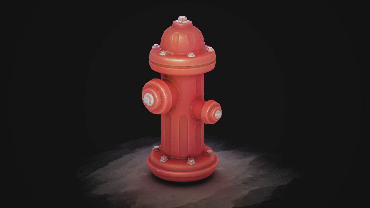 Stylized Fire Hydrant – Game Ready Low Poly Asset | Fab