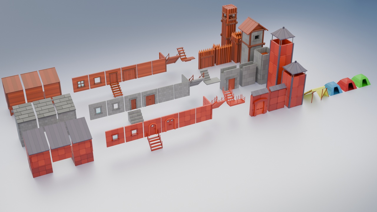 Modular Survival Outposts Pack | Fab