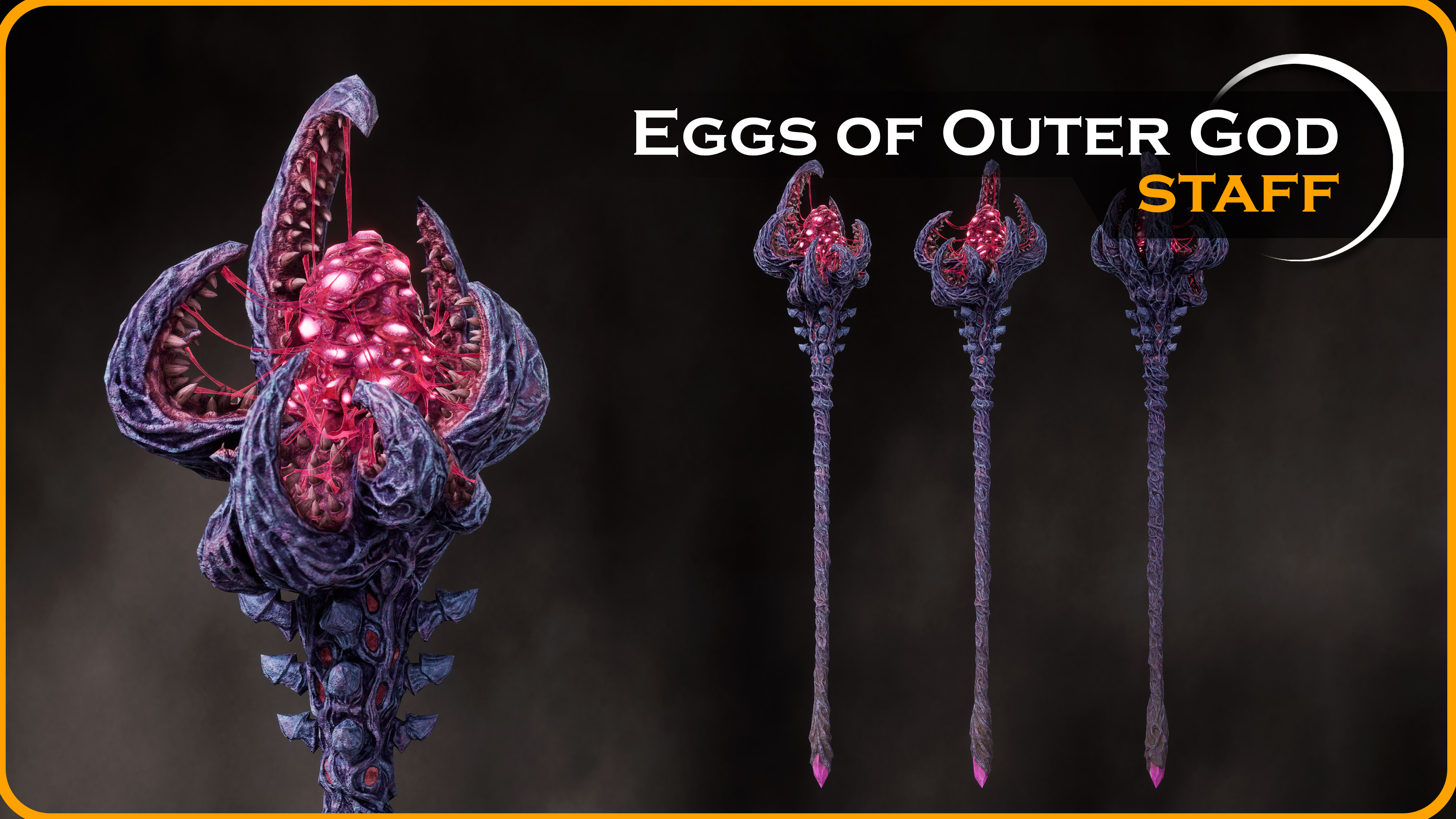 Eggs of Outer God Staff - Dark Fantasy Magic staff | Fab