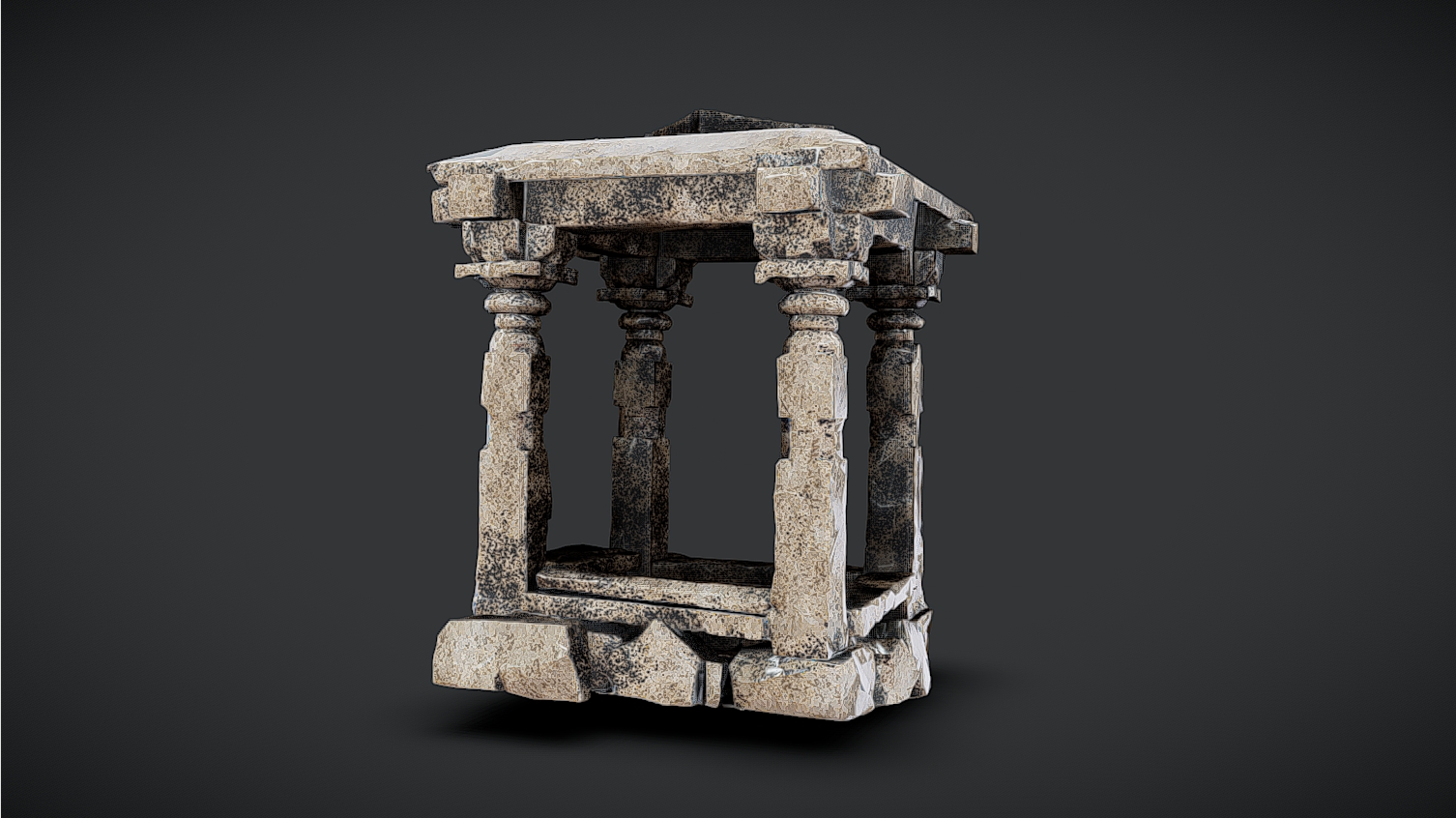 Ancient Temple Ruins - Pavillion- Hampi Style | Fab