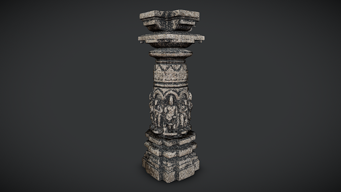 Stone Pillar - Kadamba South Indian Temple Ruins | Fab