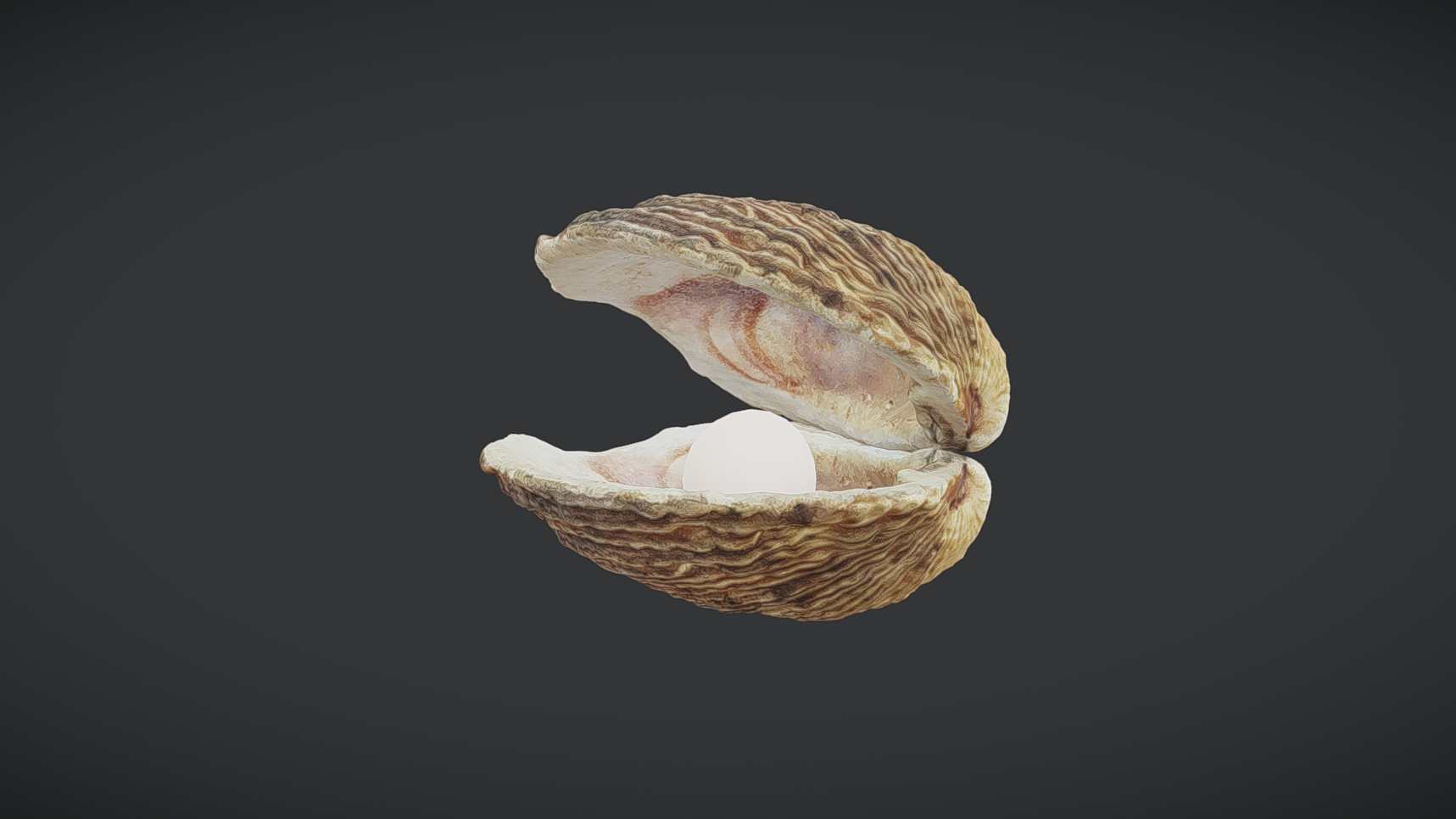 Pearl in Shell V1 - Clam with Gemstone | Fab
