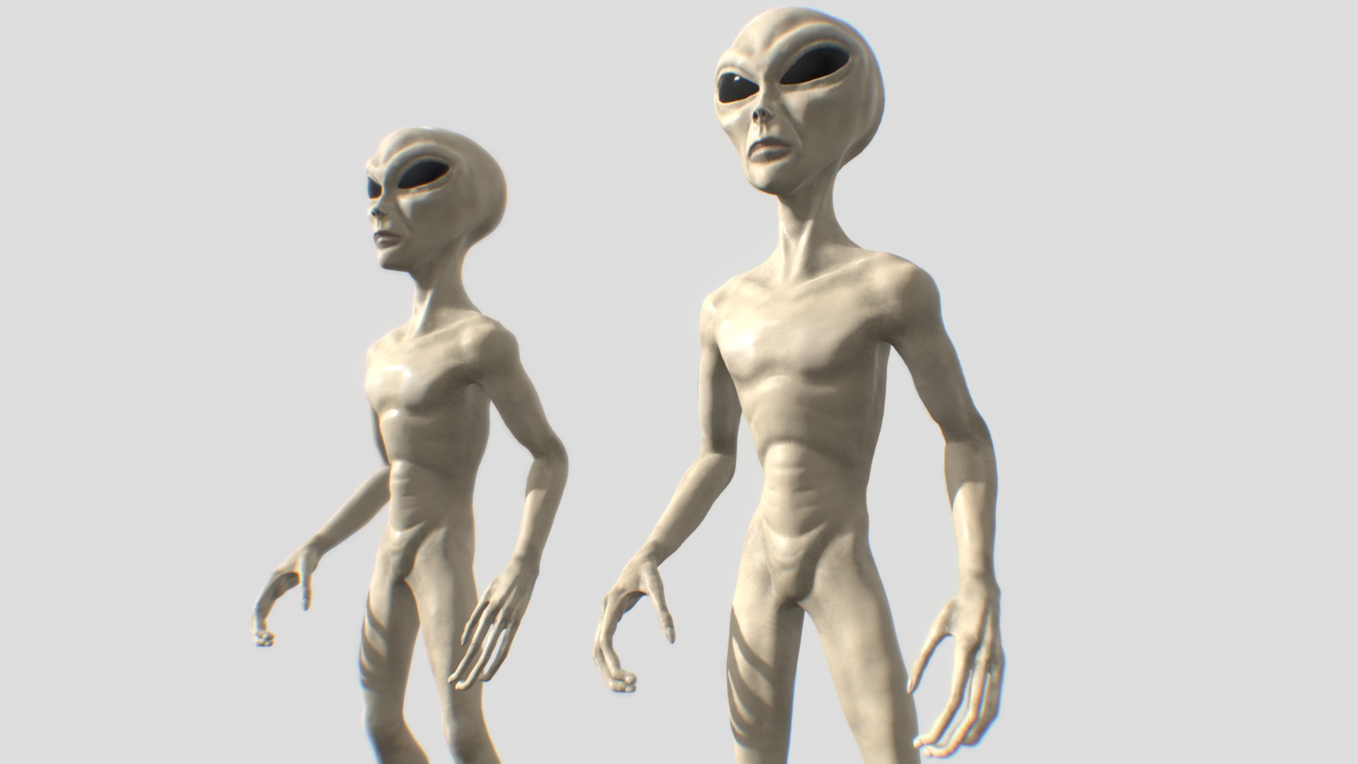 Grey Alien Enemy Animated | Fab