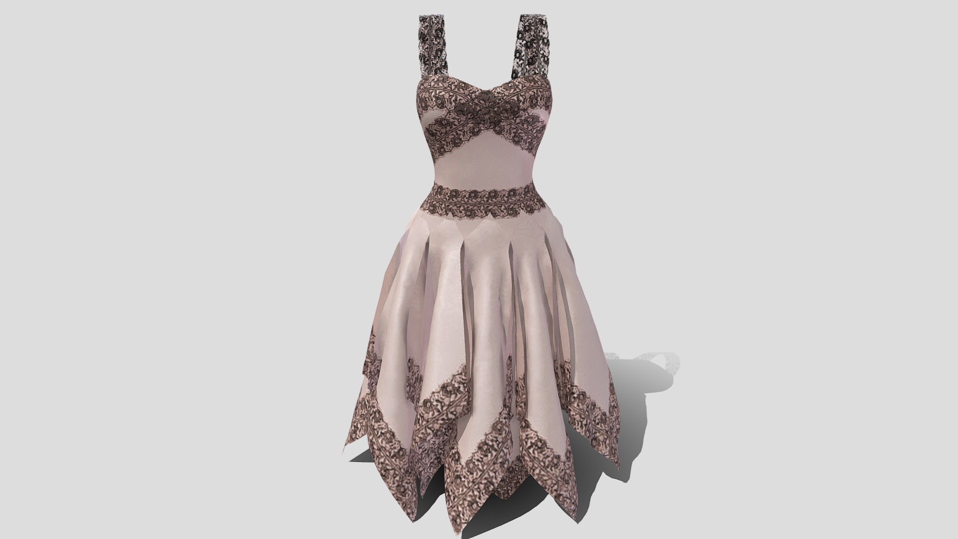3D Fairy Willow Skirt Dress with Lace Trim | Fab